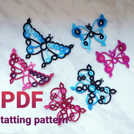 Tatting Pattern PDF Butterflies three Graces for - Etsy