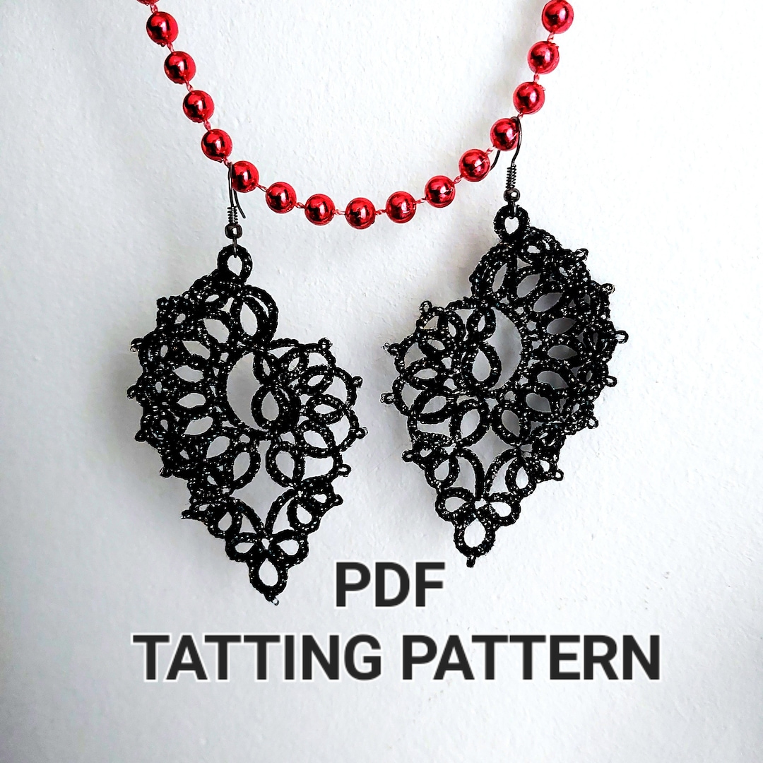 Tatting Pattern Pdf Shell Earring By Frivolite Con Sabor For Shuttle Tatting Etsy