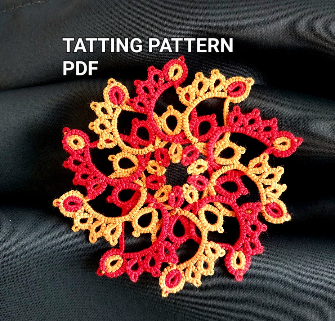 Tatting One Round Pattern PDF Flower "aster" by Frivolite Con Sabor for ...