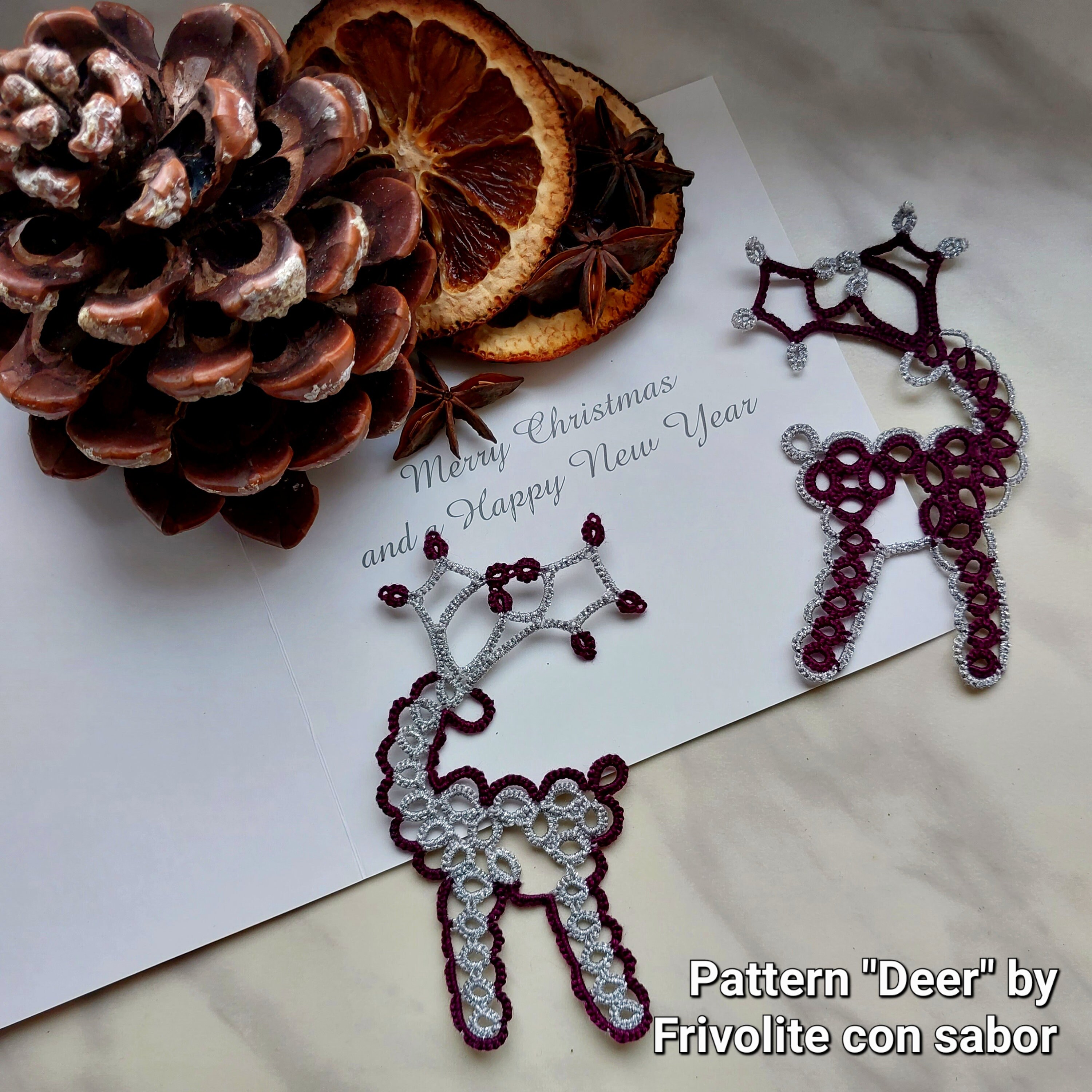 Tatting PDF Pattern "deer" for Shuttles - Etsy