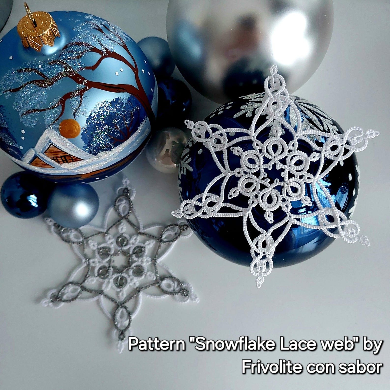 Tatting Pattern PDF "snowflake Lace Web" by Frivolite Con Sabor for ...