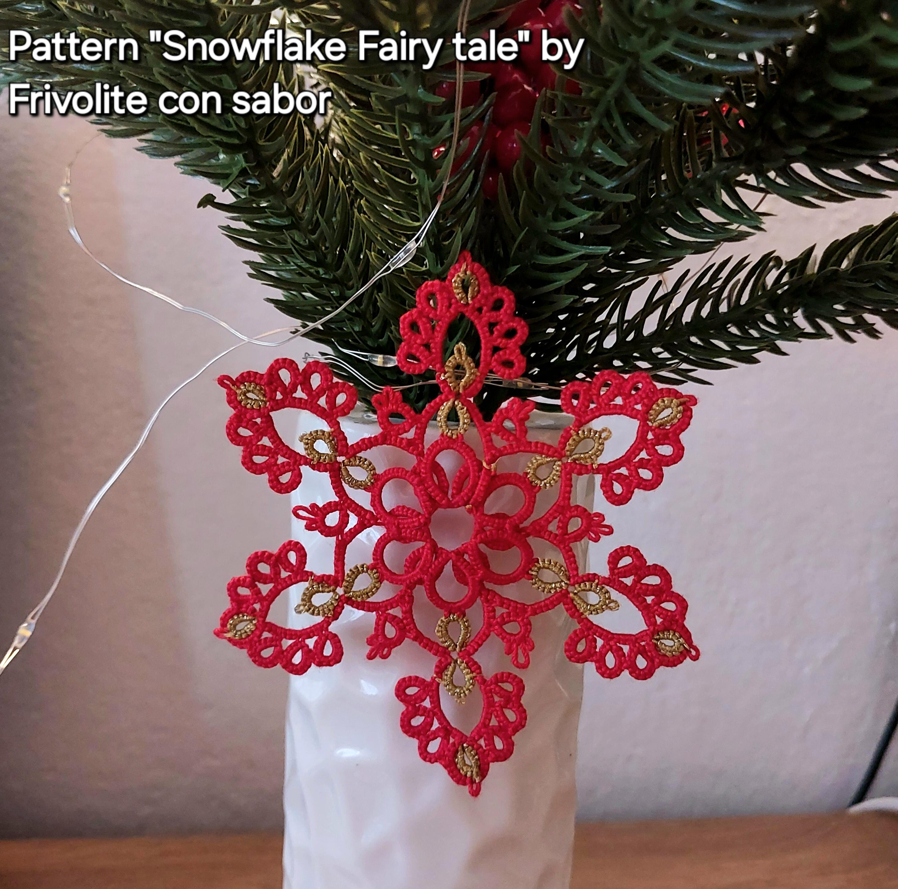 One Round Tatting Pattern PDF "snowflake Fairy Tale" by Frivolite Con ...