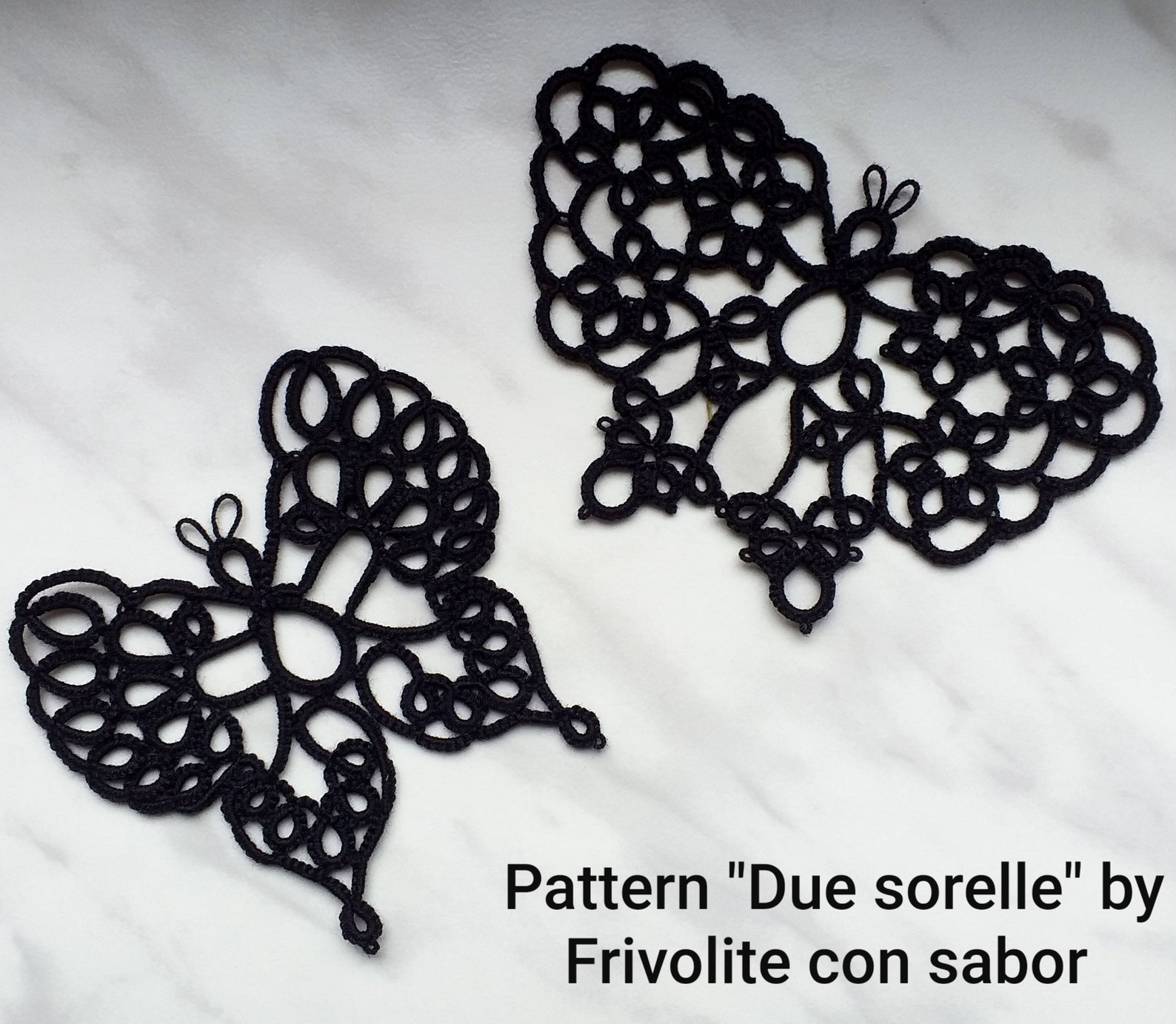Tatting Pattern PDF Two Butterflies "due Sorelle" for Shuttles - Etsy