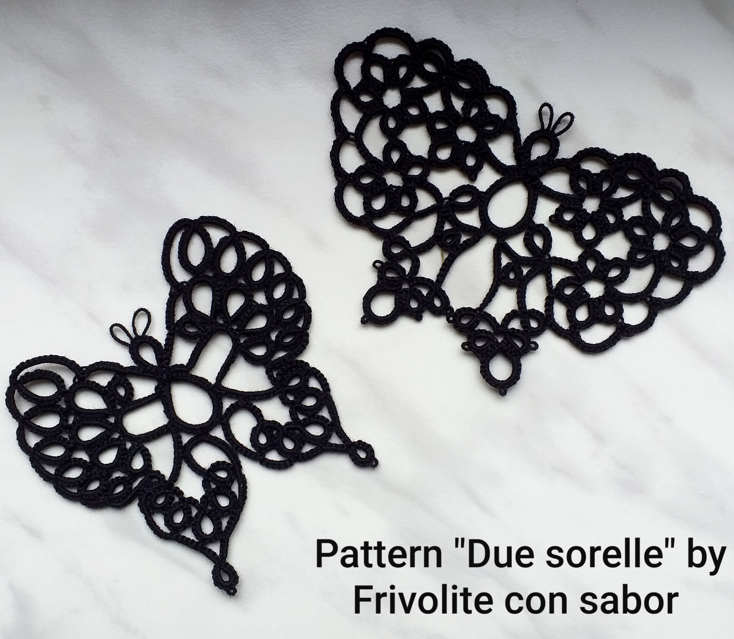 Tatting Pattern PDF Two Butterflies "due Sorelle" for Shuttles - Etsy