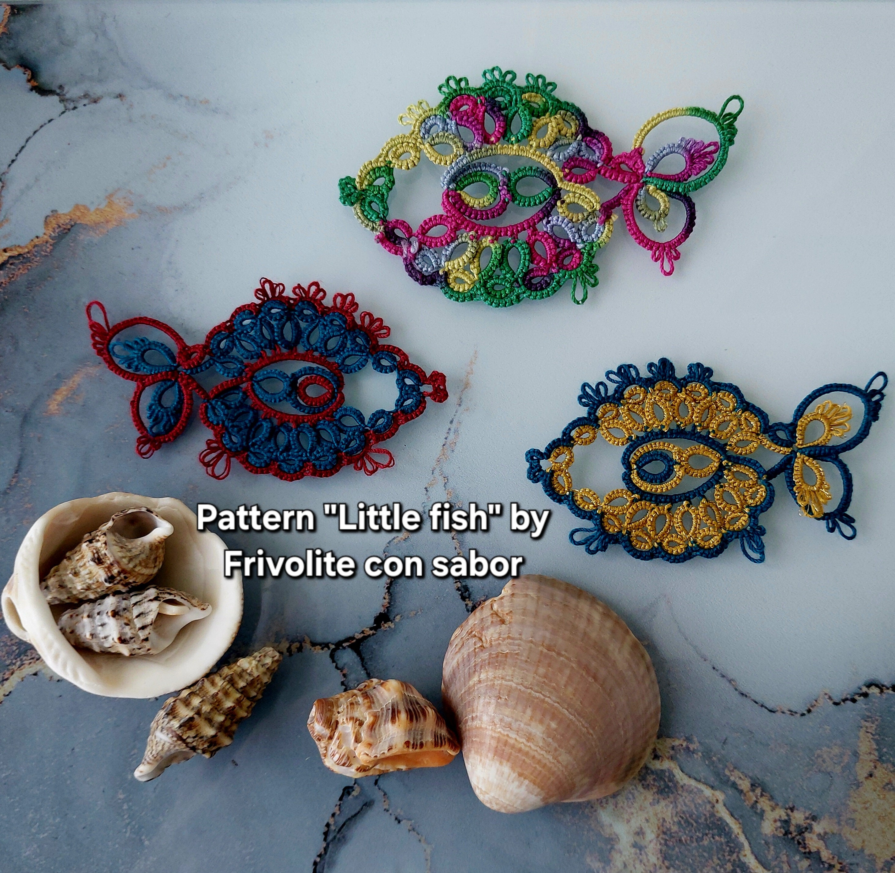 Tatting Pattern PDF "little Fish" by Frivolite Con Sabor for Shuttle ...