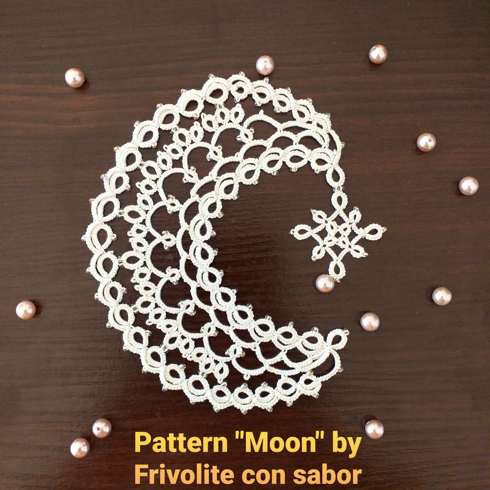 Tatting Pattern PDF moon for Shuttles - Etsy