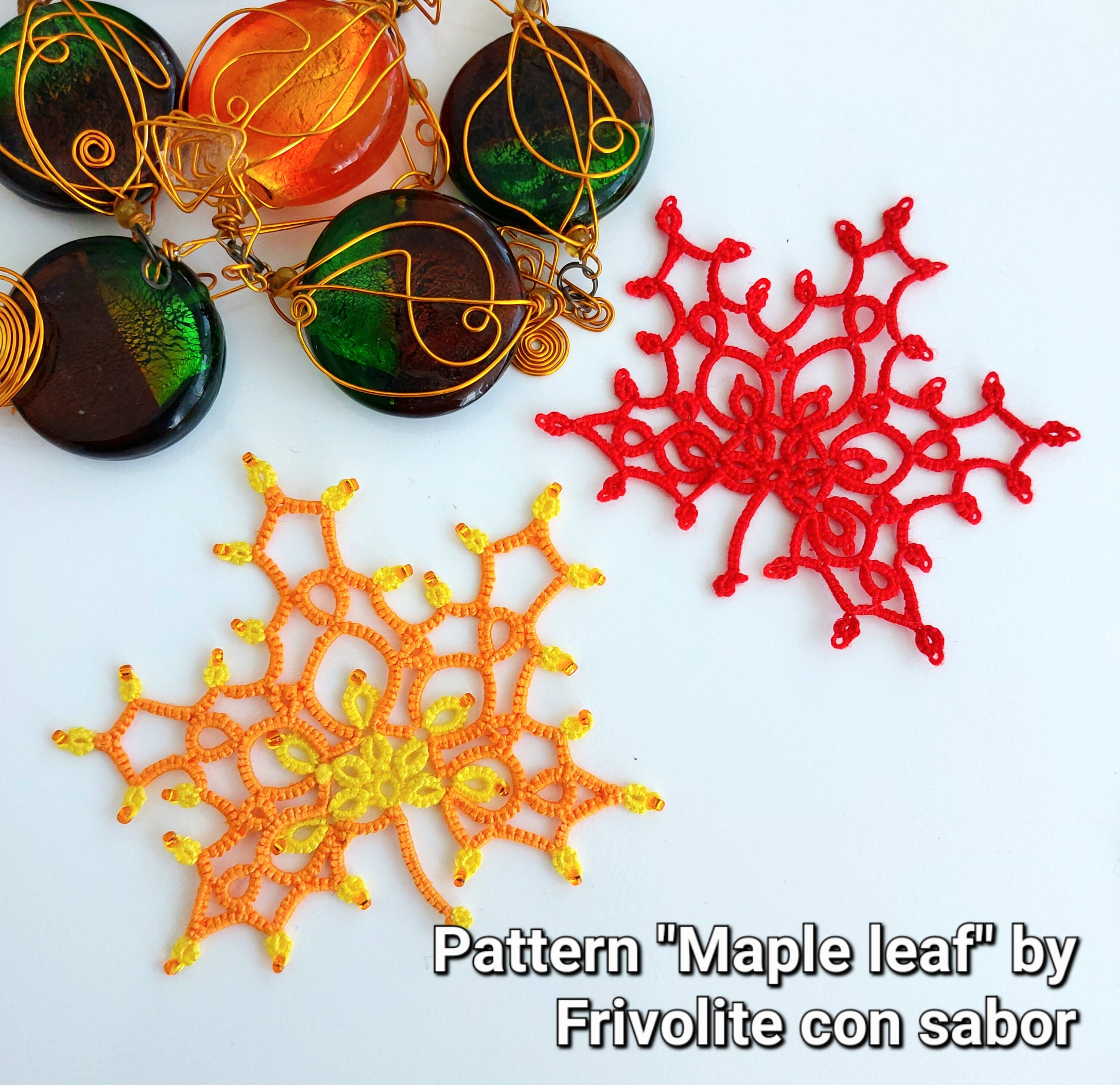 Tatting Pattern PDF Maple Leaf by Frivolite Con Sabor for Shuttles - Etsy