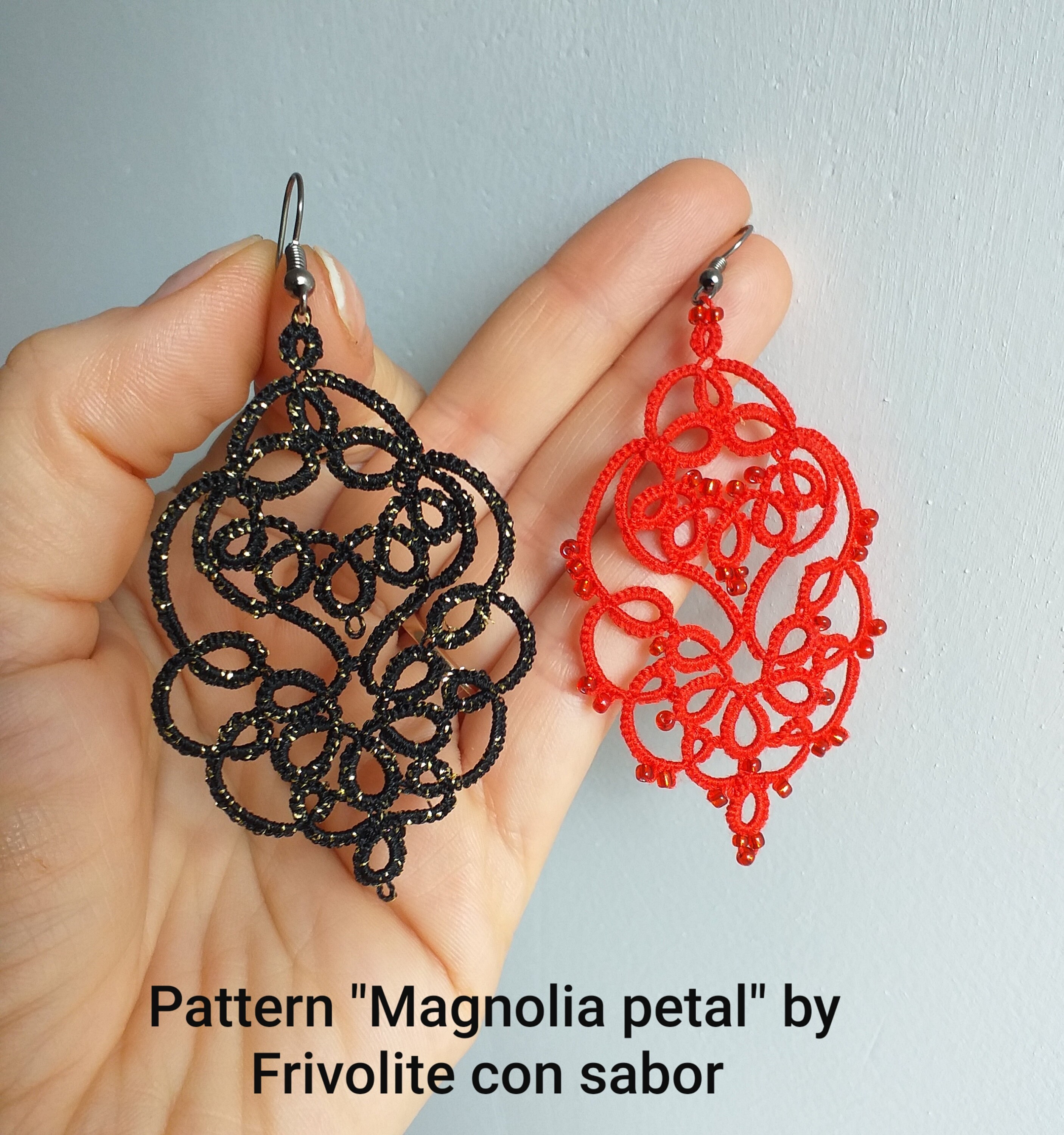 Tatting Pattern PDF Earring “magnolia Petal” for Shuttle - Etsy