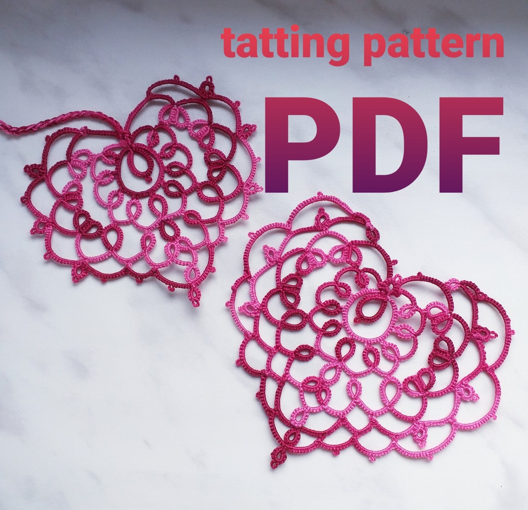 Tatting Pattern PDF "web of Heart" for Shuttle - Etsy