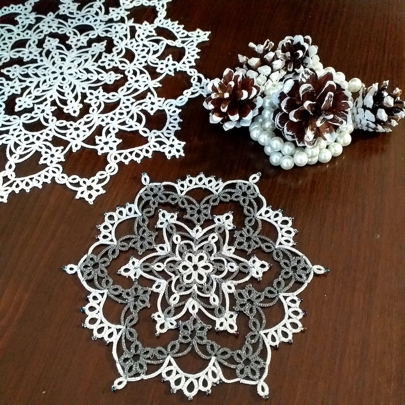 Tatting PDF Pattern Doily star for Shuttle - Etsy