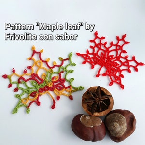 Tatting Pattern PDF Maple Leaf by Frivolite Con Sabor for Shuttles - Etsy