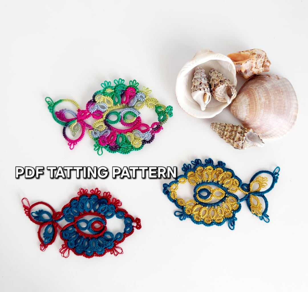 Tatting Pattern PDF "little Fish" by Frivolite Con Sabor for Shuttle ...