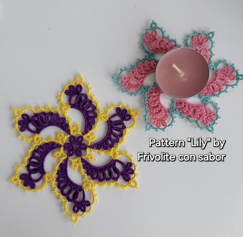 Tatting Pattern PDF "lily" by Frivolite Con Sabor for Shuttle Tatting ...
