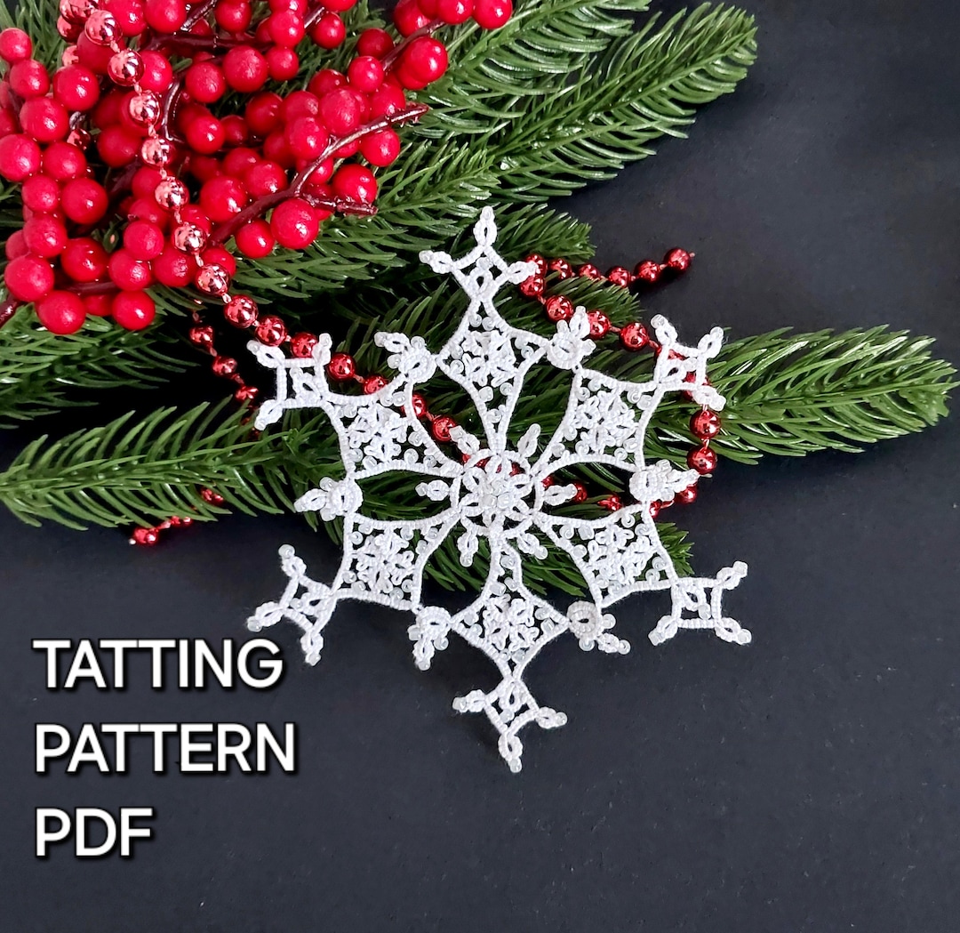 One Round Tatting Pattern PDF Snowflake Queen by Frivolite Con Sabor ...