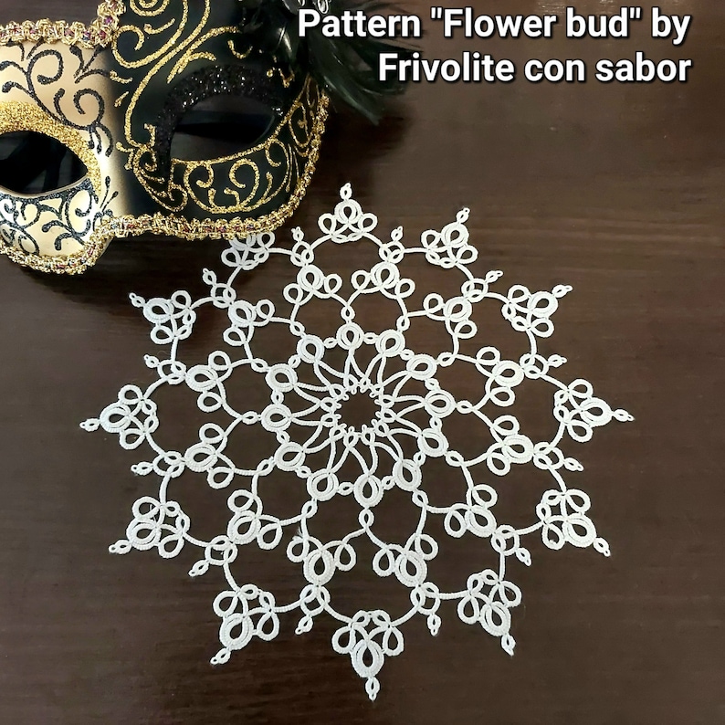 Tatting Pattern PDF Doily "flower Bud" for Shuttle With Photo ...