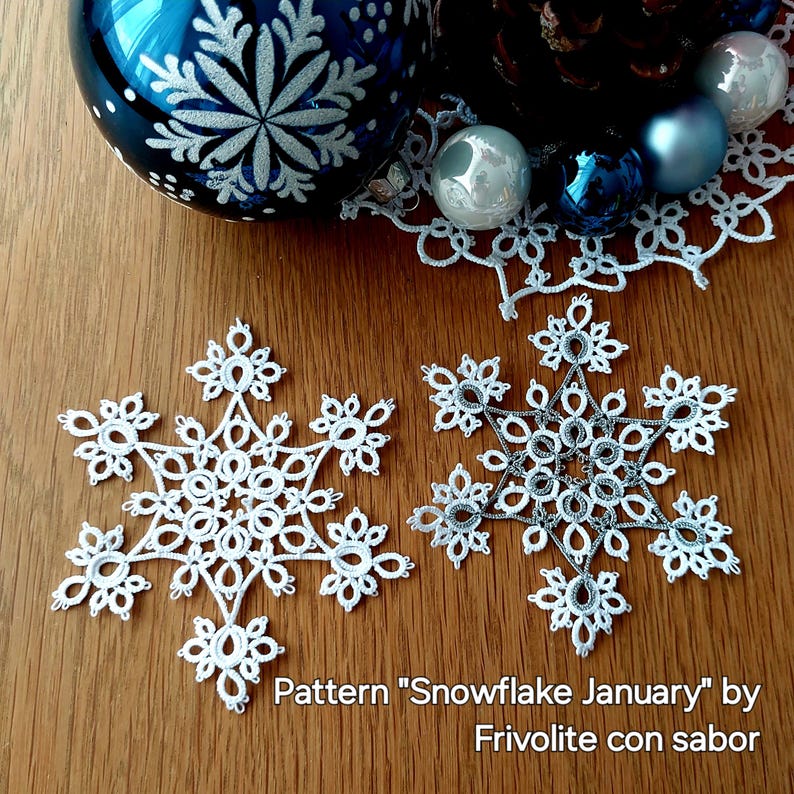 Tatting Pattern PDF Snowflake January by Frivolite Con Sabor for ...