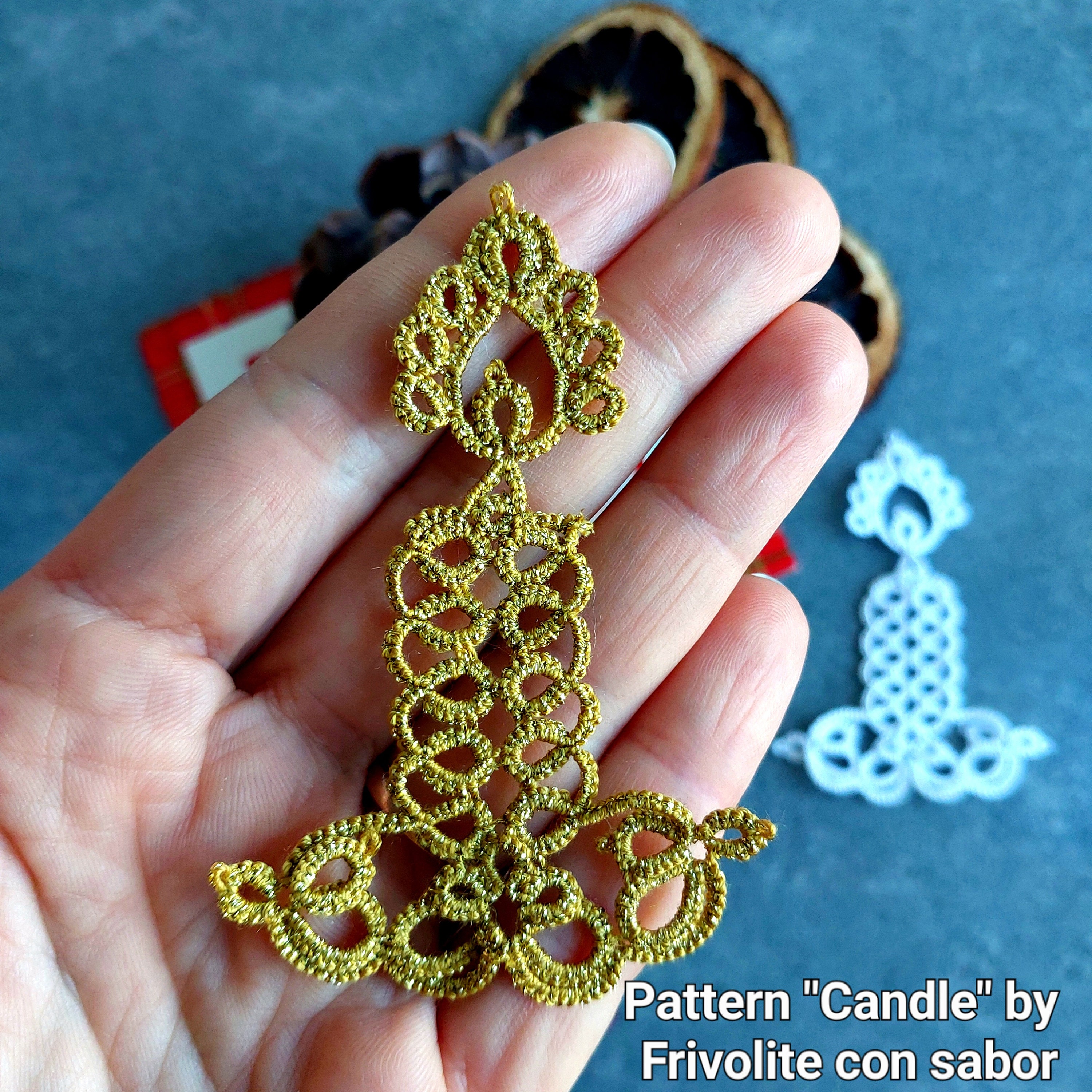 Tatting Pattern PDF Candle by Frivolite Con Sabor for Shuttles - Etsy