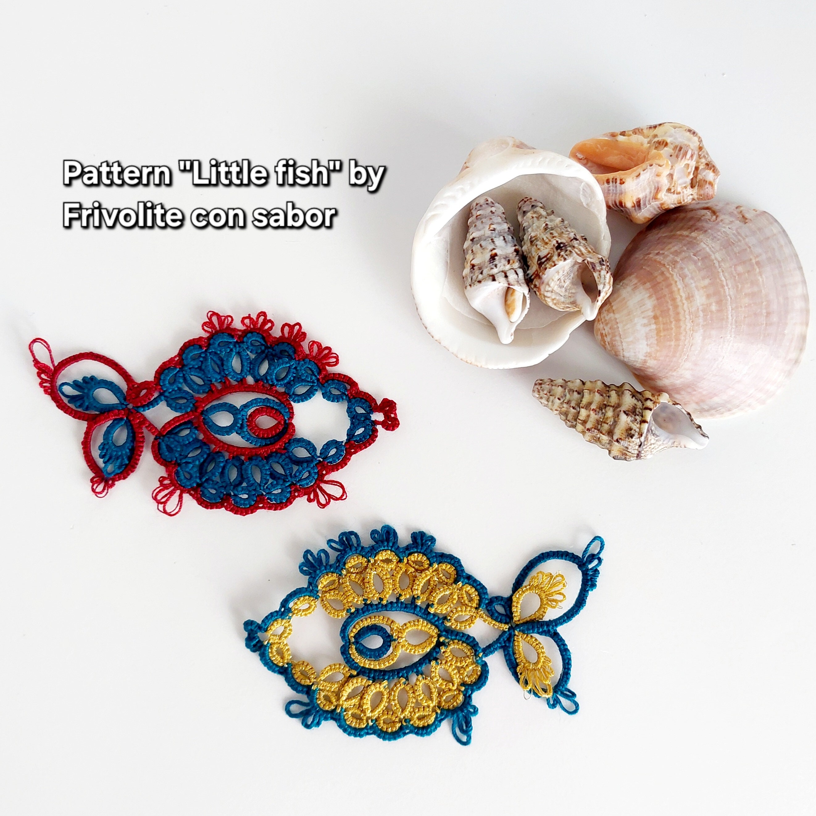 Tatting Pattern PDF "little Fish" by Frivolite Con Sabor for Shuttle ...