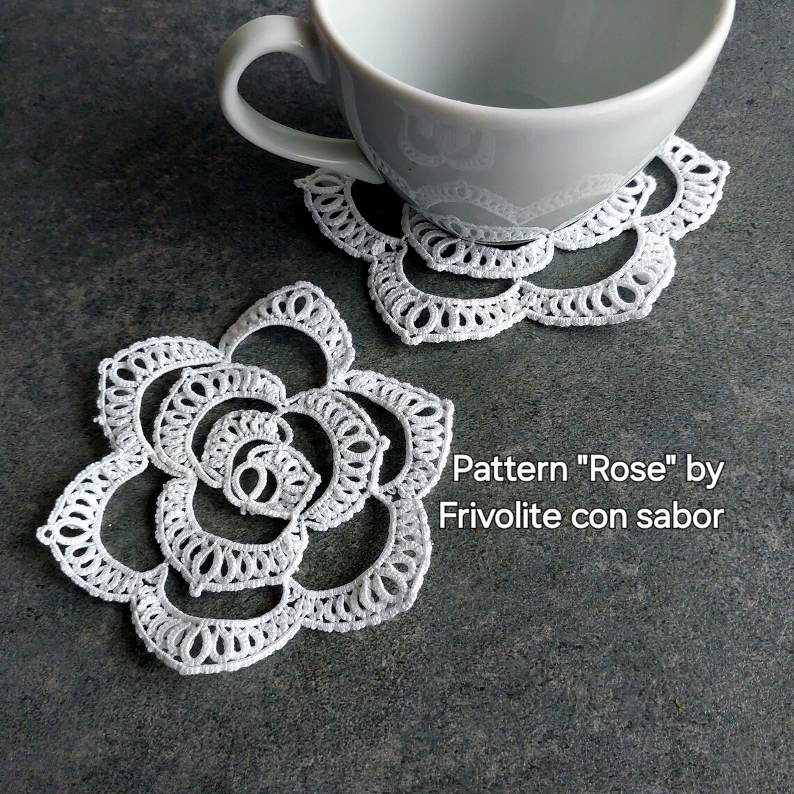 Tatting Pattern PDF "rose" by Frivolite Con Sabor for Shuttle Tatting ...