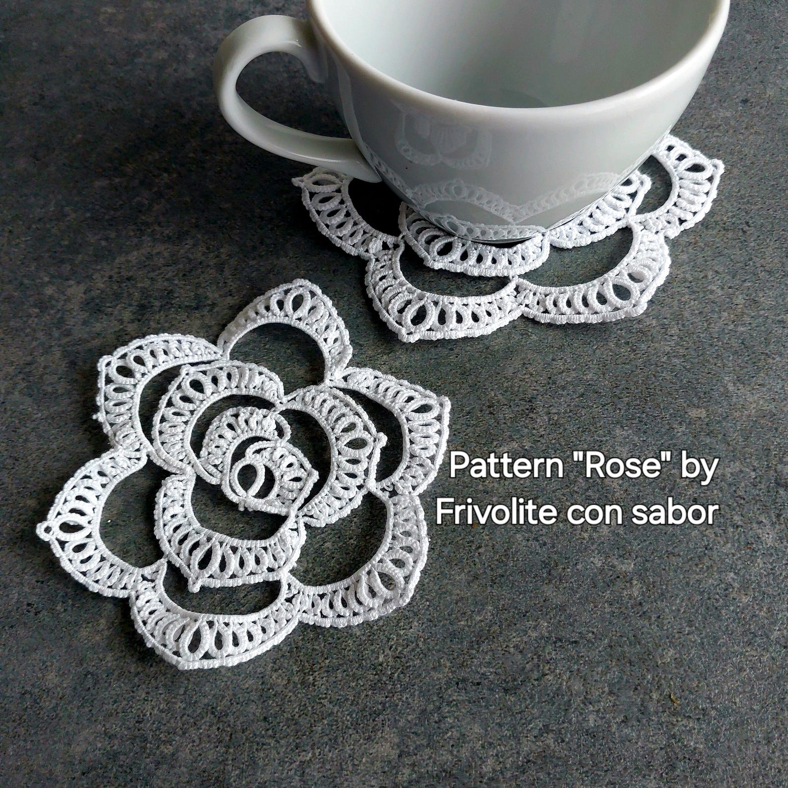 Tatting Pattern PDF "rose" by Frivolite Con Sabor for Shuttle Tatting ...