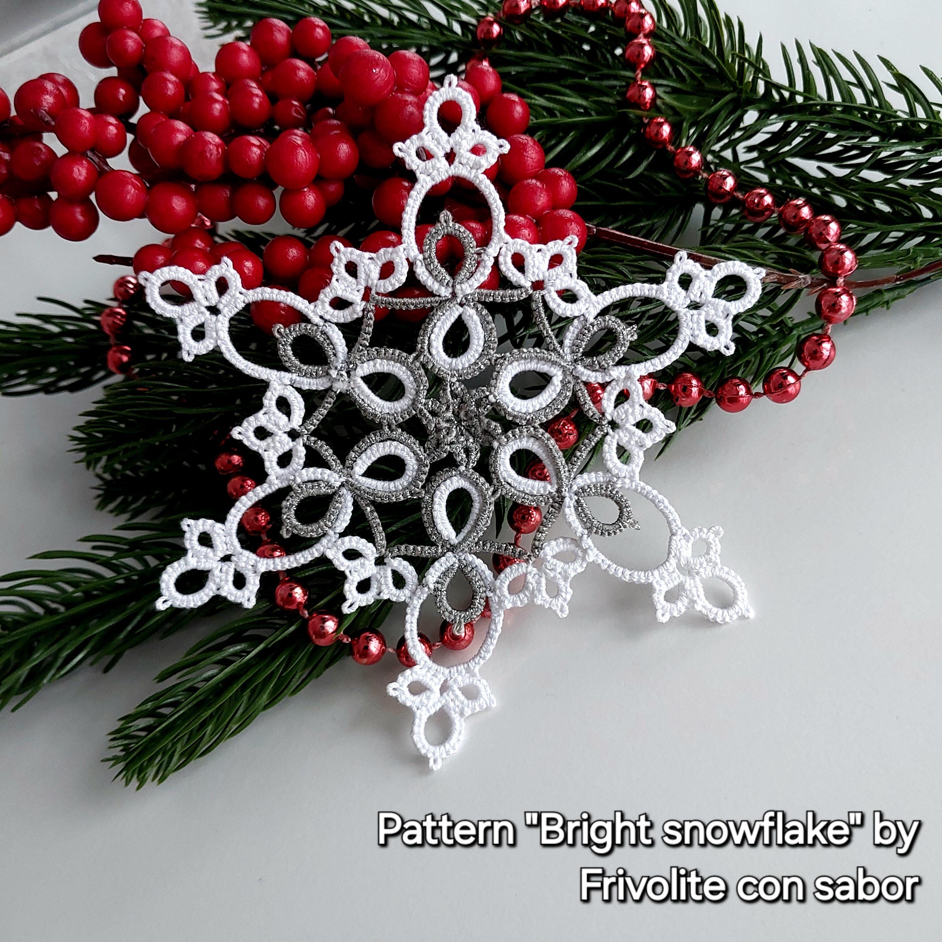 One Round Tatting Pattern PDF Bright Snowflake by Frivolite Con Sabor ...
