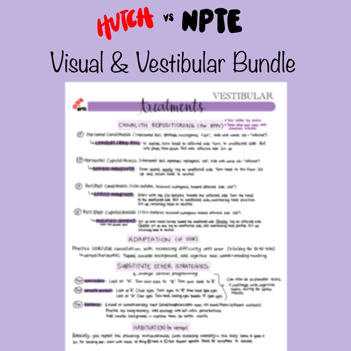Visual & Vestibular Bundle - Etsy