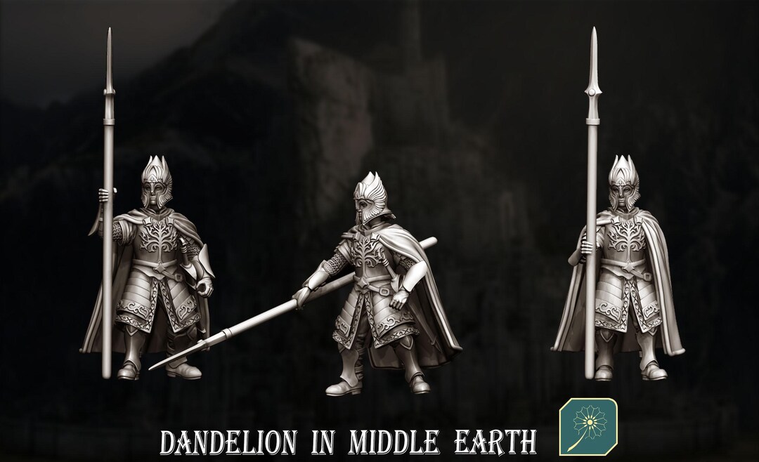 Capital Guard Spearman (pack 3 Units) Dandelion in Middle Earth - Etsy