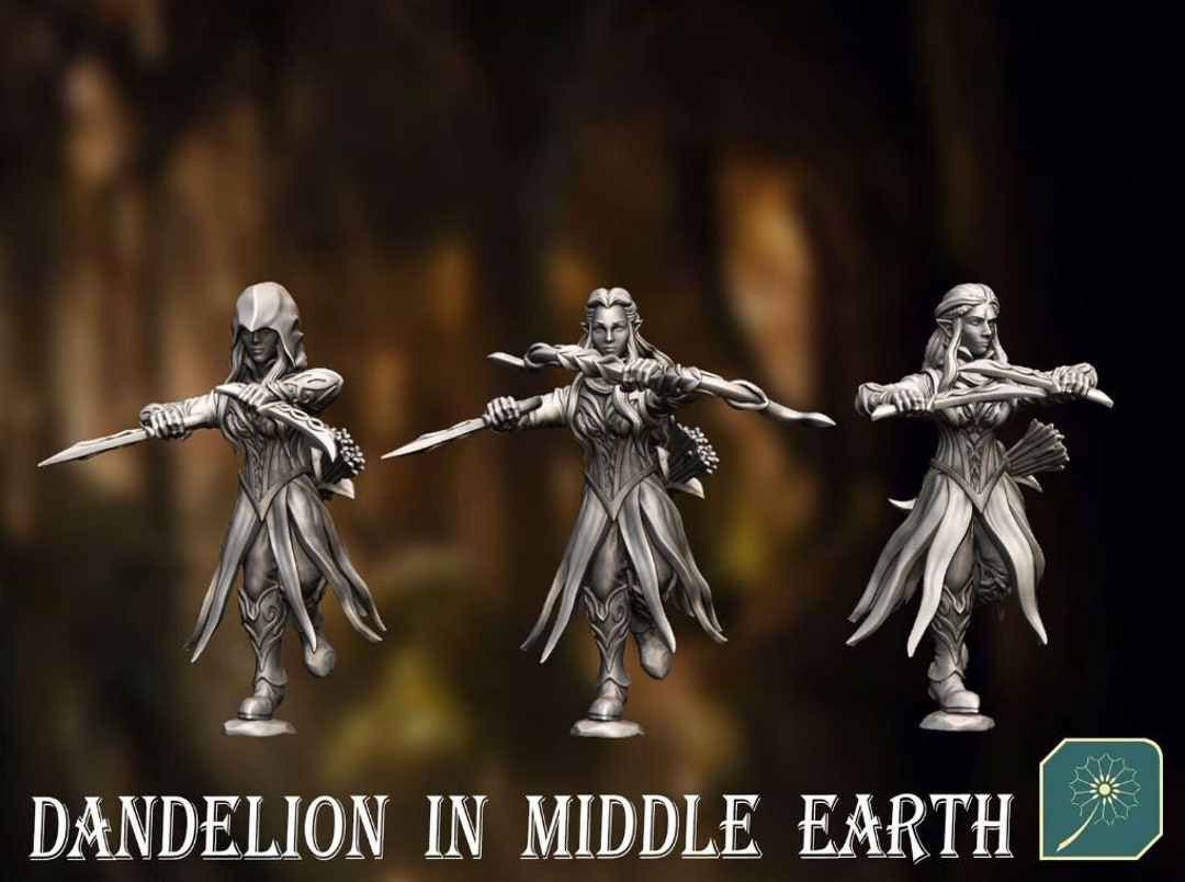 Dark Forest Elves Wood Elf Captain stand on Tree Dandelion - Etsy