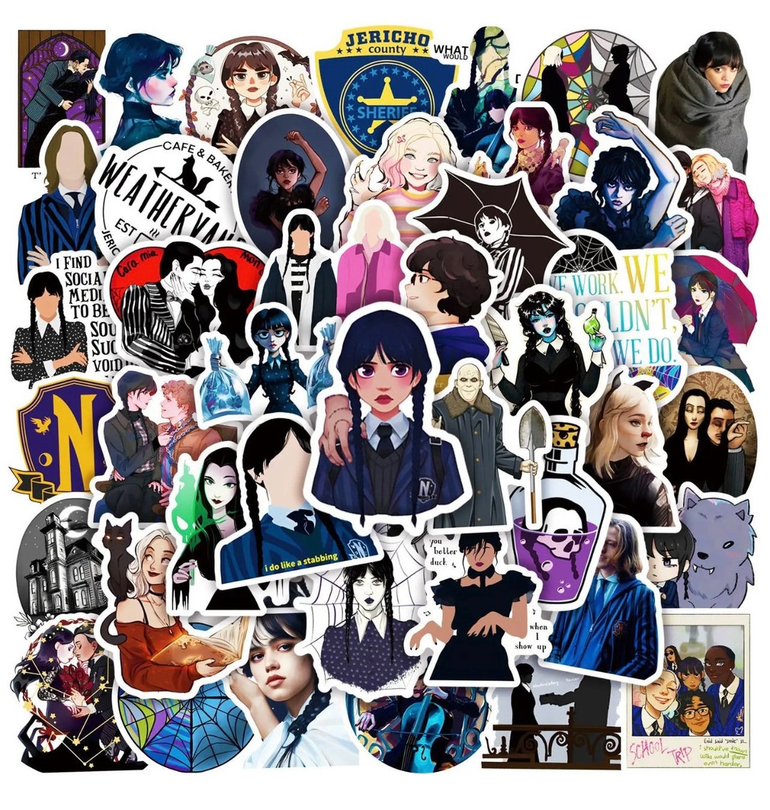 Wednesday Stickers - Etsy