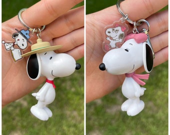 Snoopy Keychain - Etsy