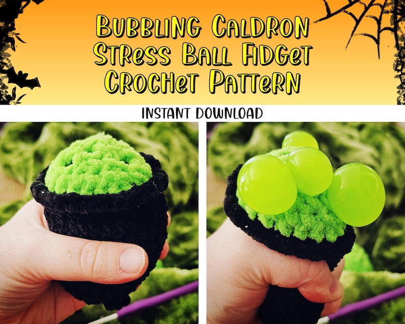 Bubbling Caldron Stress Ball Fidget | Crochet Pattern - Etsy