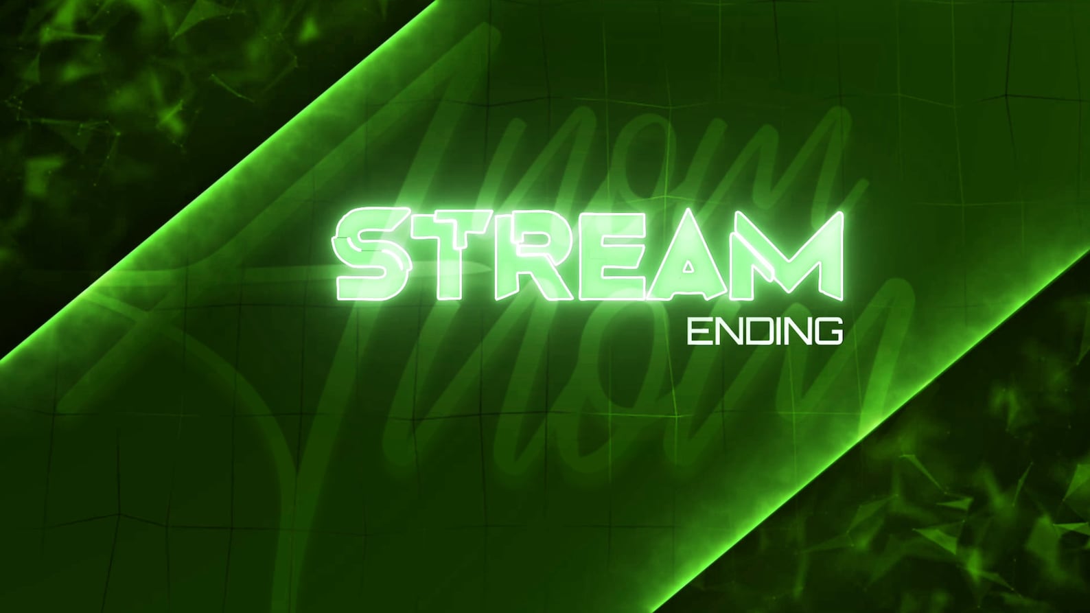 Neon Green Black Animated Twitch Stream Screen Bundle 1 Offline Screen ...