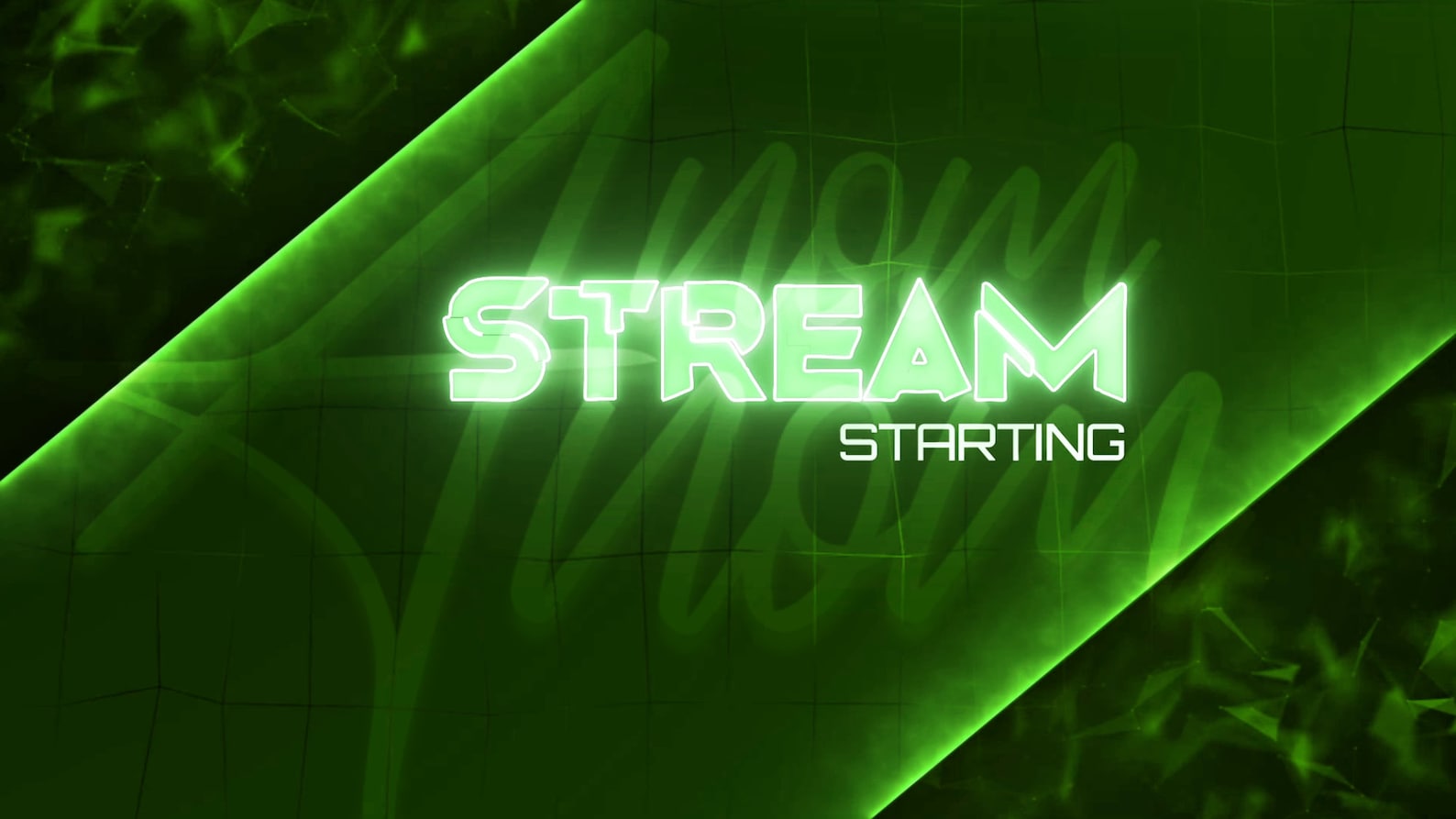 Neon Green Black Animated Twitch Stream Screen Bundle 1 Offline Screen ...