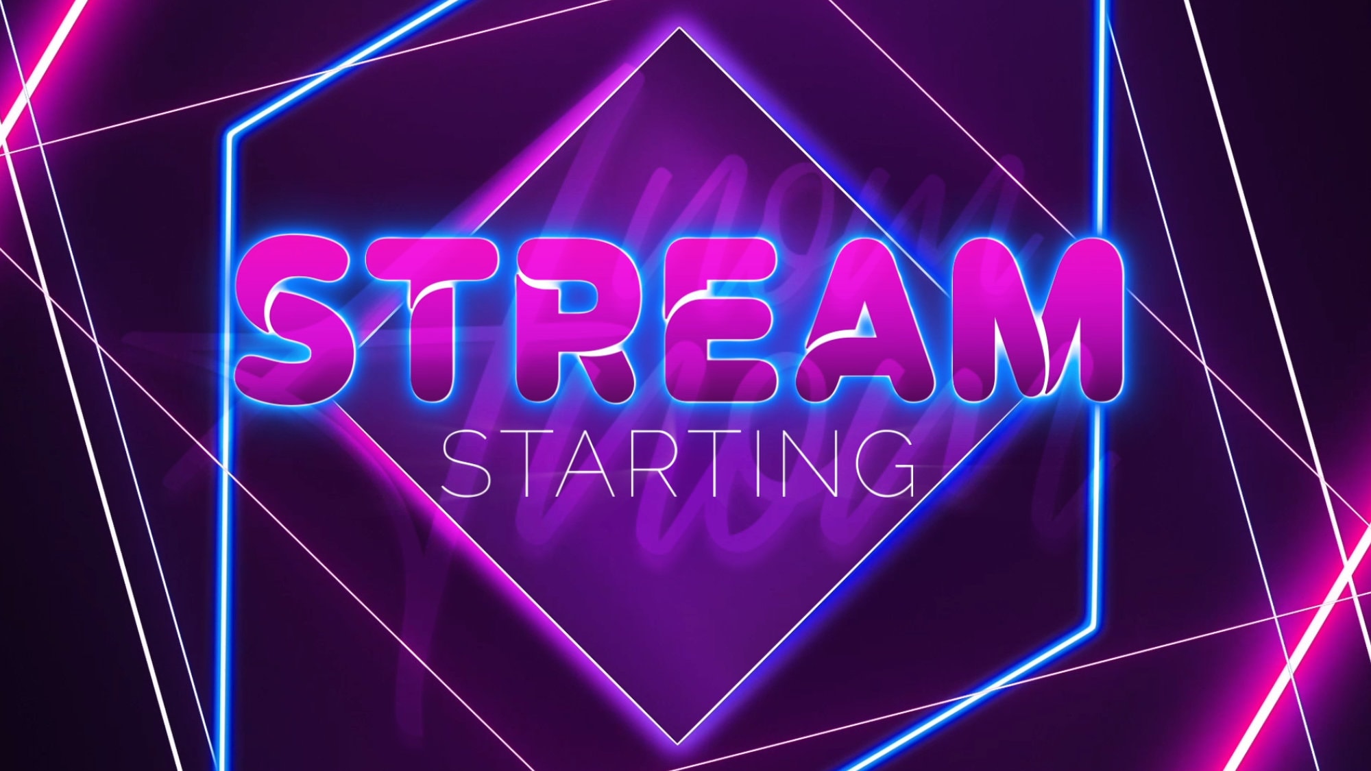 Animated Neon Purple Pink Twitch Bundle | Stream Screens | Stinger ...