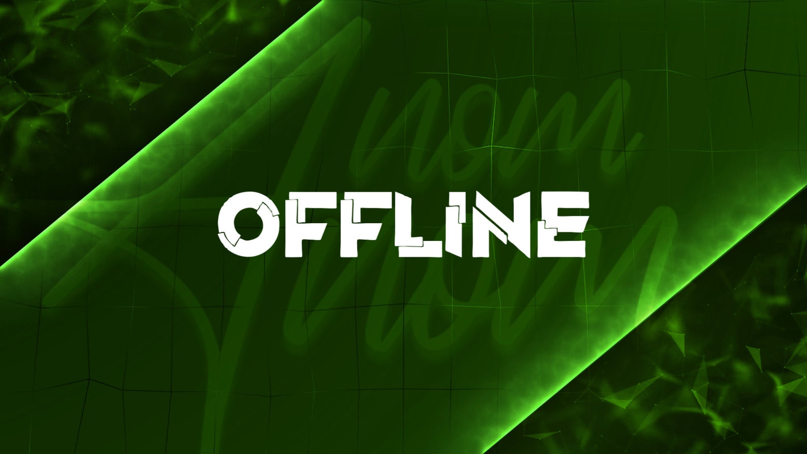 Neon Green Black Animated Twitch Stream Screen Bundle 1 Offline Screen ...