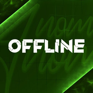 Neon Green Black Animated Twitch Stream Screen Bundle +1 Offline Screen ...