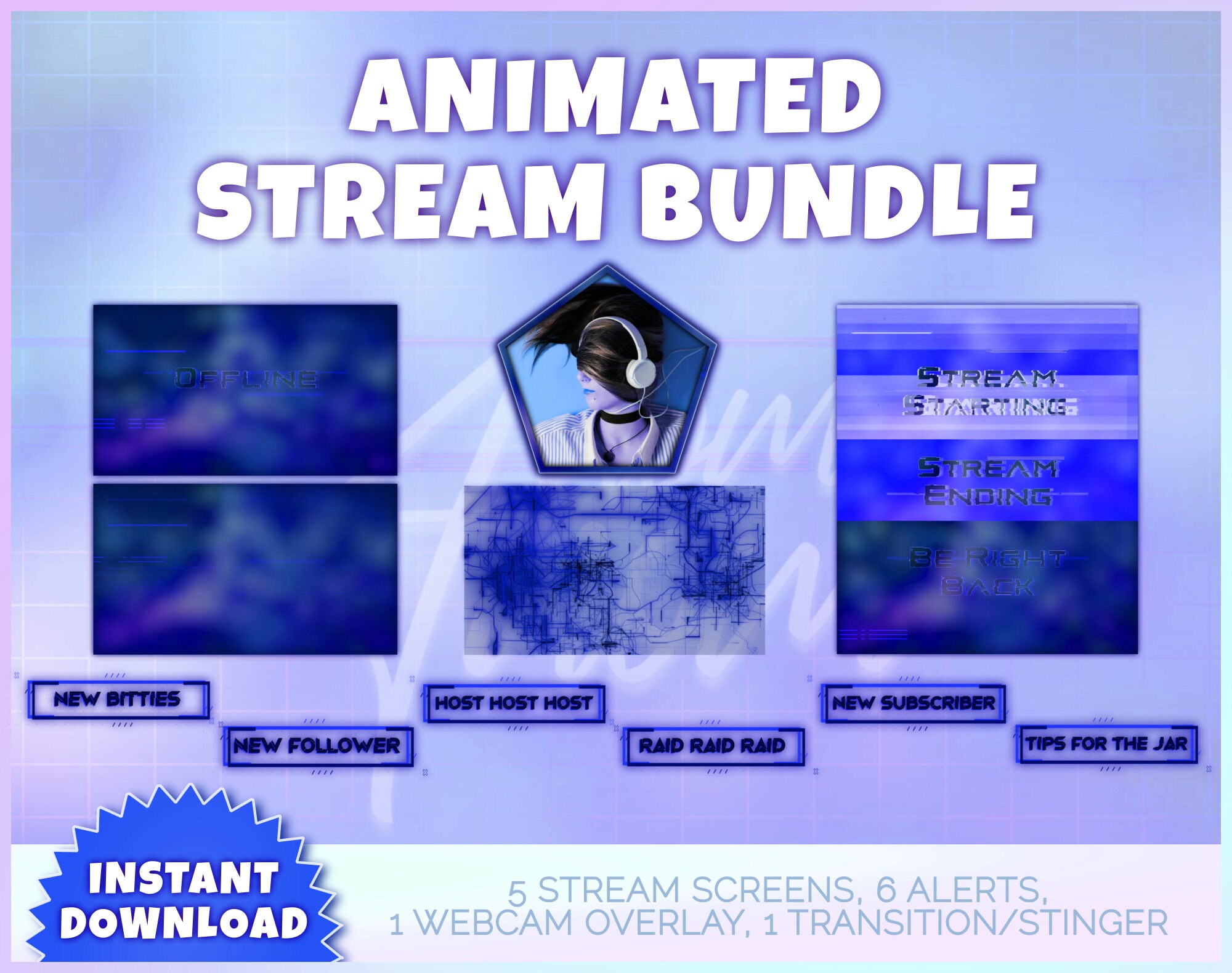 Digital Drawing & Illustration Stream Screens Stinger Webcam Overlay ...