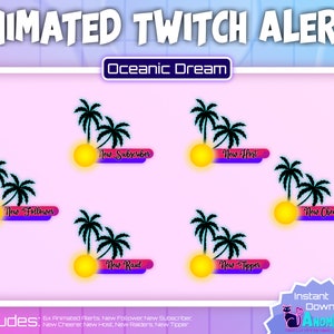 Animated Tropical Sunset Stream Bundle | Everything You Need! - Etsy