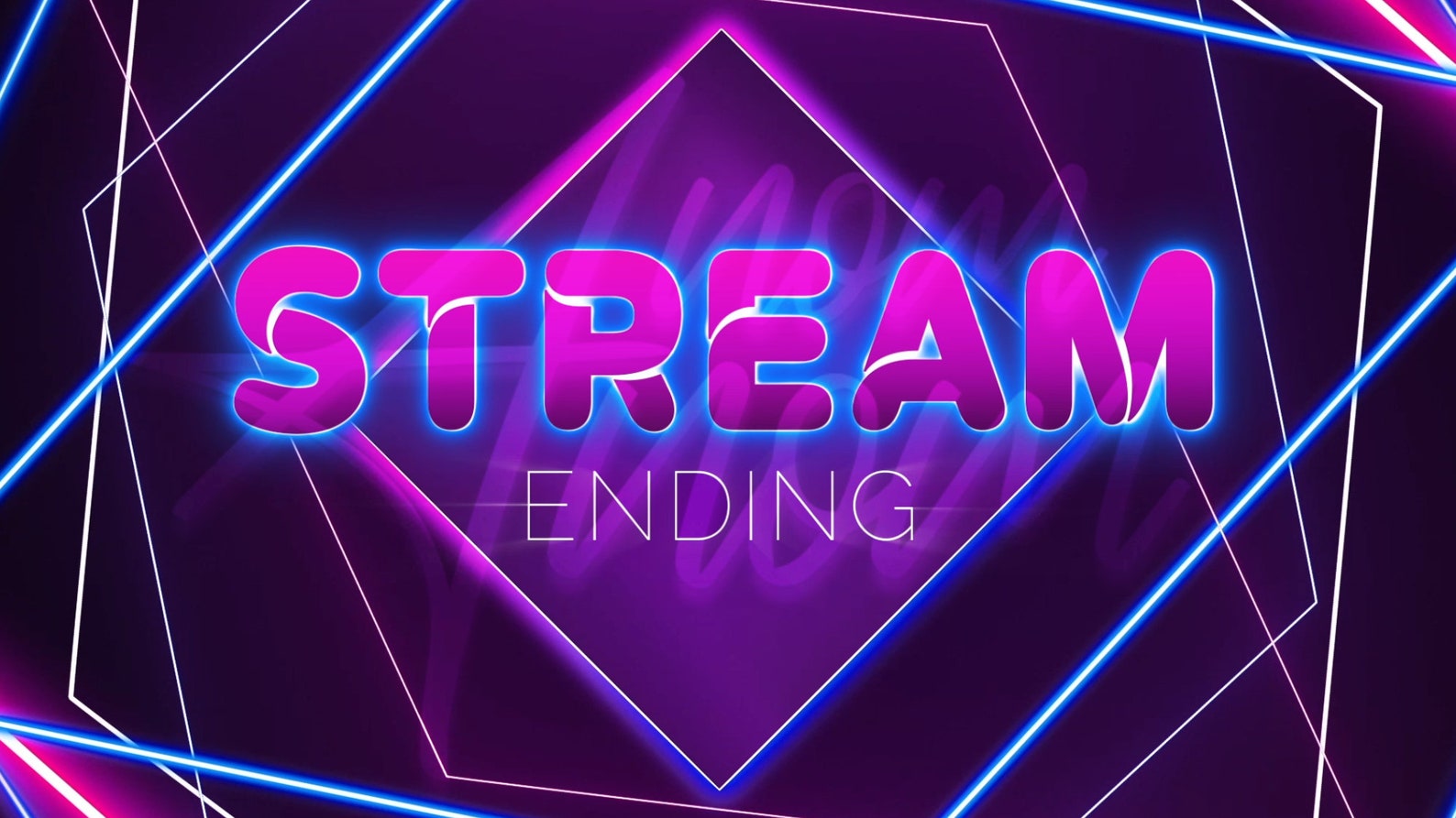 Animated Neon Purple Pink Twitch Bundle | Stream Screens | Stinger ...