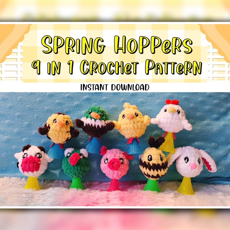 Spring Hoppers Fidget | 9 in 1 | Crochet Pattern - Etsy