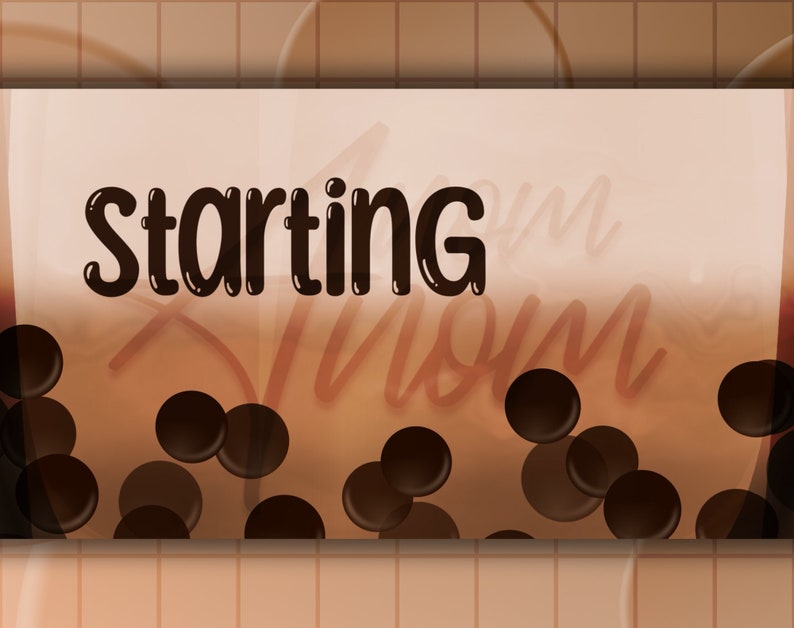 Animated Boba Tea Stream Screens Stinger Wallpaper - Etsy