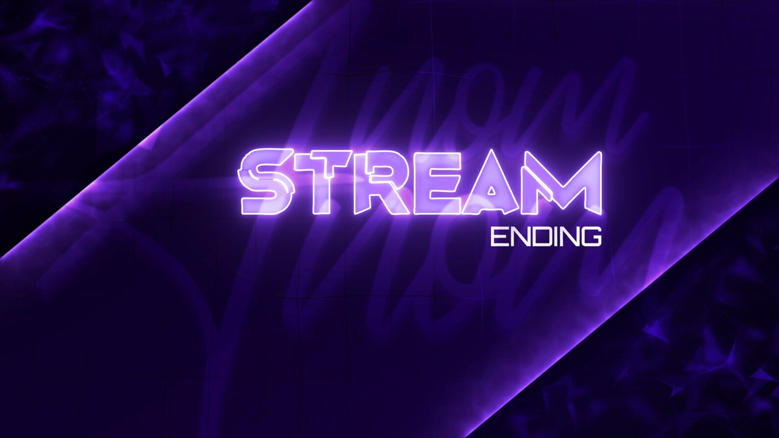 Ensemble d'écrans Twitch animés Blacklight Purple 1 écran hors ligne et ...