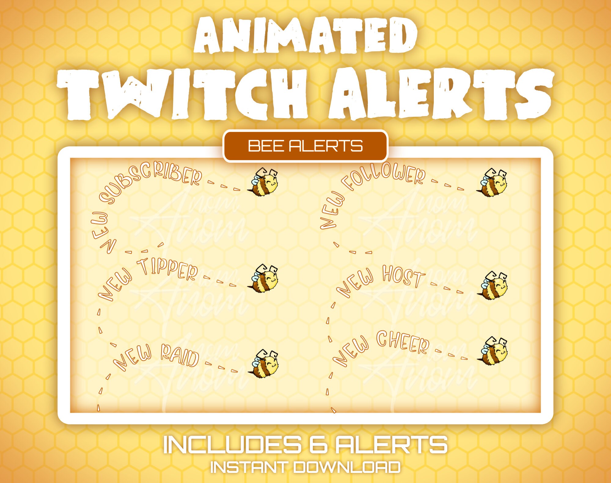 Animated Honey Bee Stream Bundle Everything You Need | Etsy