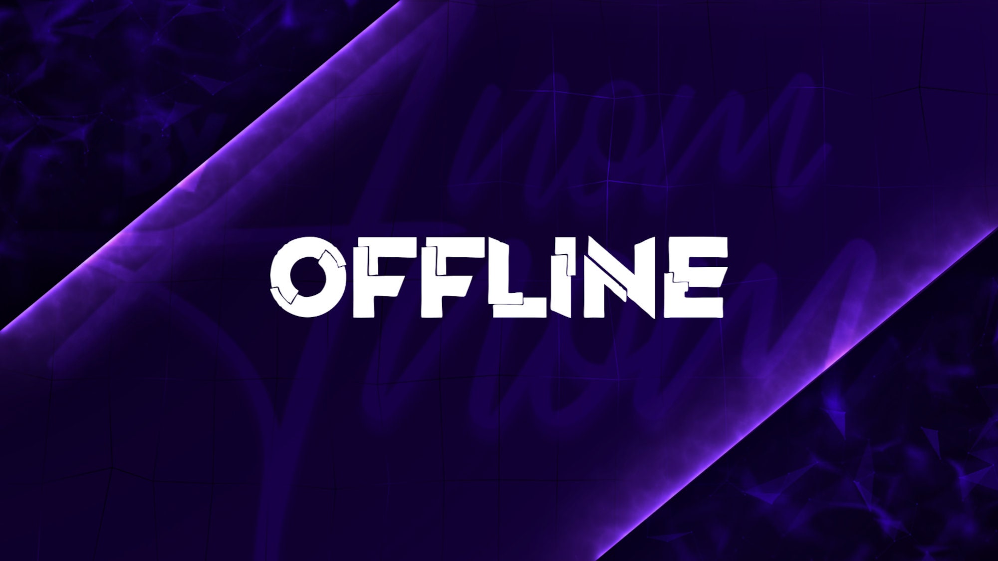 Ensemble d'écrans Twitch animés Blacklight Purple 1 écran hors ligne et ...