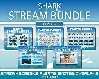 Shark Overlays Twitch - Etsy