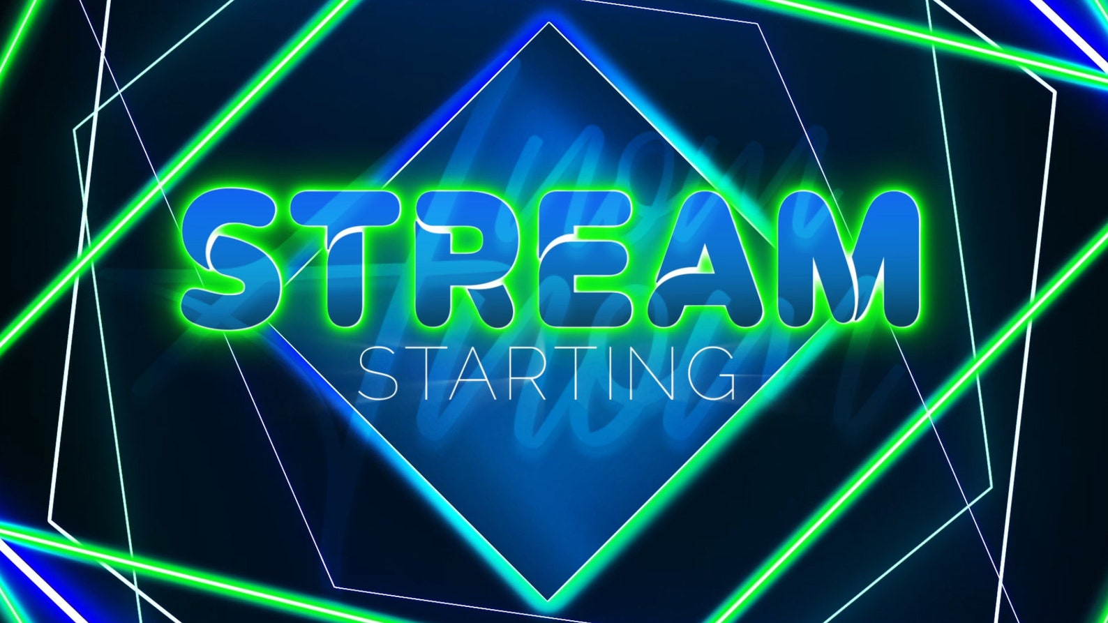 Animated Neon Blue Green Twitch Bundle Stream Screens Stinger Alerts ...