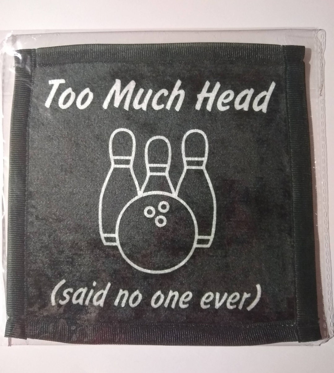 Funny Bowling Towels - Too Much Head - Etsy