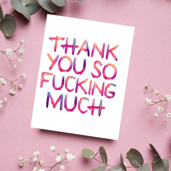 Funny Thank You Card - Etsy