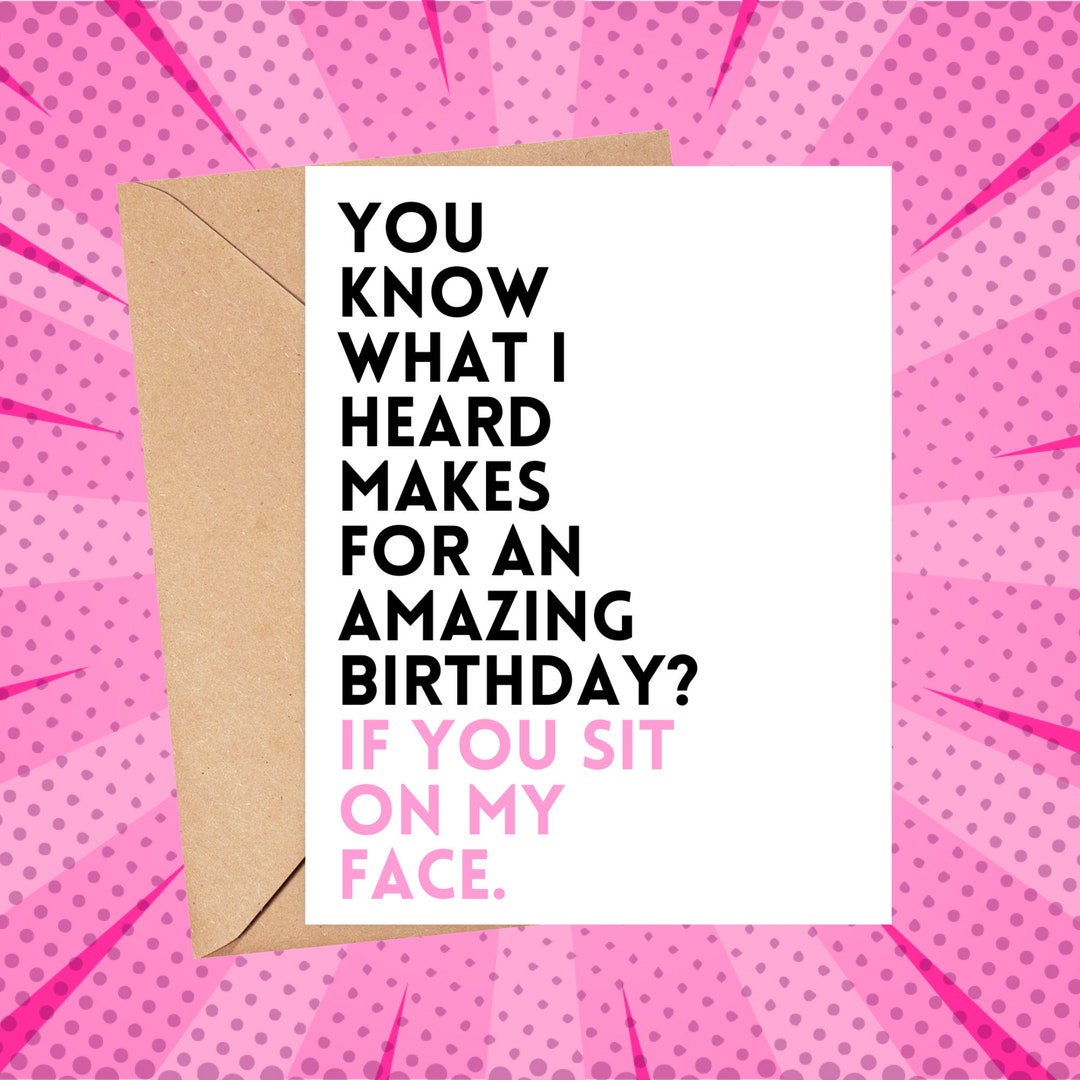 Raunchy Birthday Card for Her | Dirty Birthday Card for Girlfriend or ...
