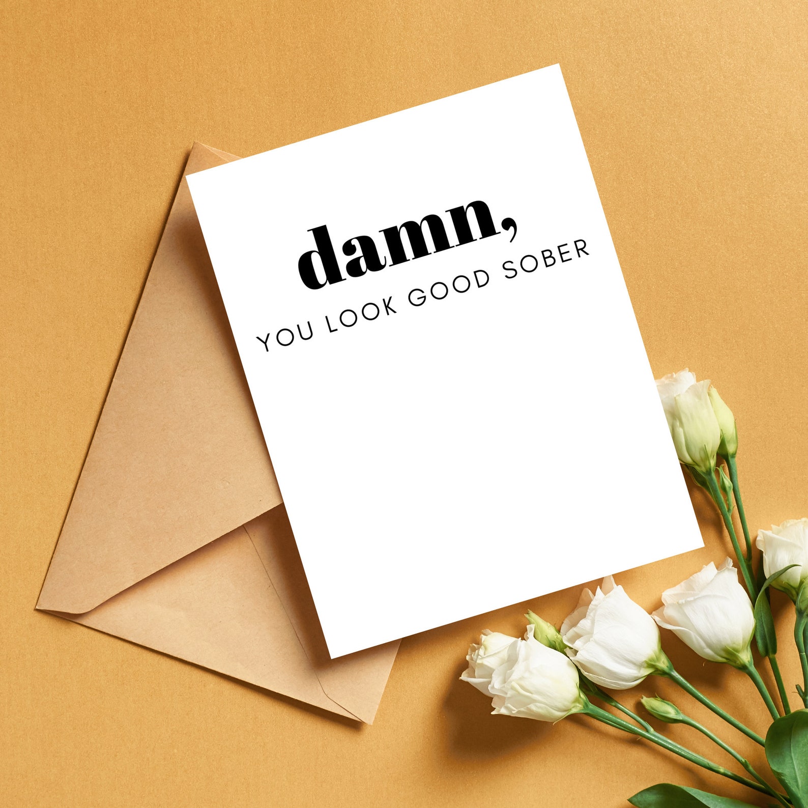 Damn You Look Good Sober Card for Sober Loved One in Recovery - Etsy